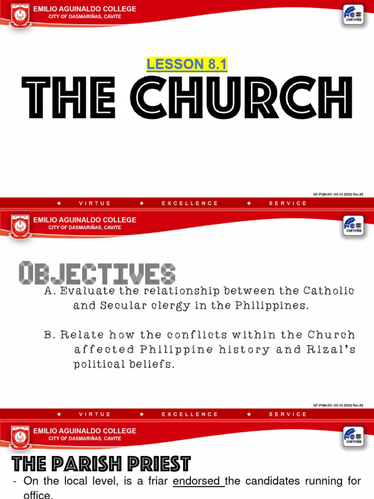 Lesson 8 The Church and The Secularization Issue | PDF | Philippines
