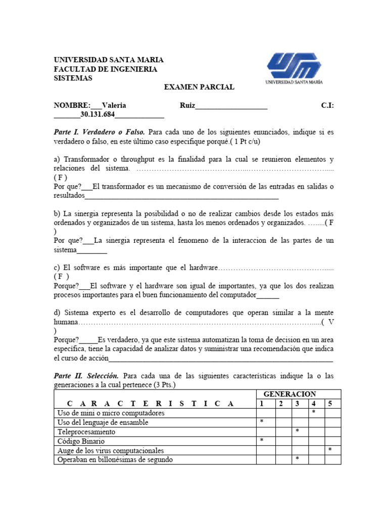 Primer Parcial Noviembre 2021 | PDF | Almacenamiento de datos de la computadora | Información
