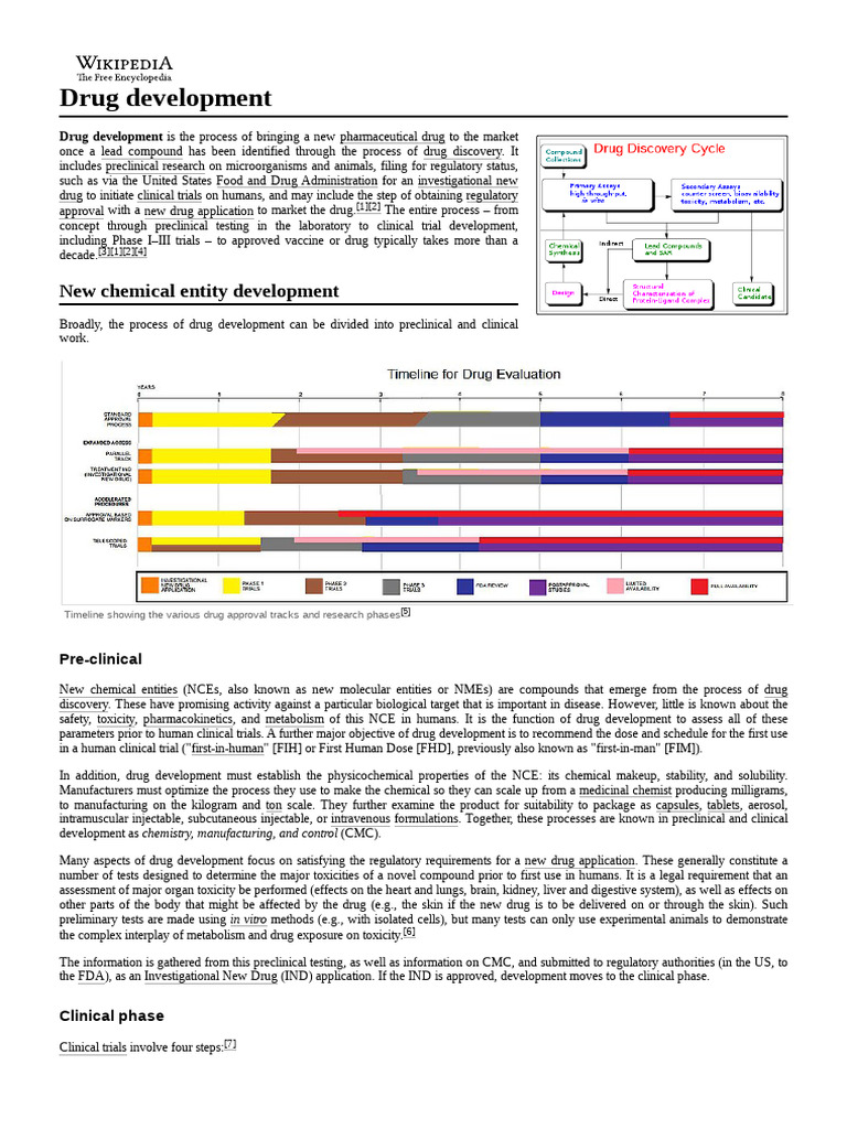 Drug Development | PDF | Drug Development | Phases Of Clinical Research