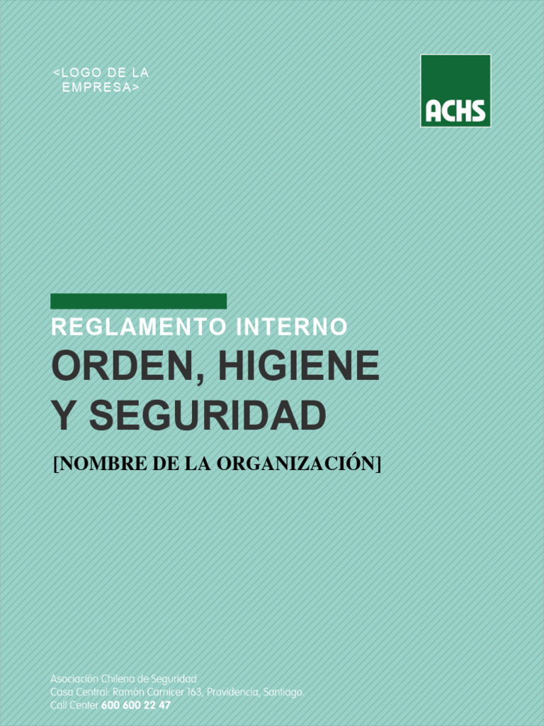 Reglamento de Orden Higiene y Seguridad Abril 2023 | PDF | Derecho laboral | Regulación