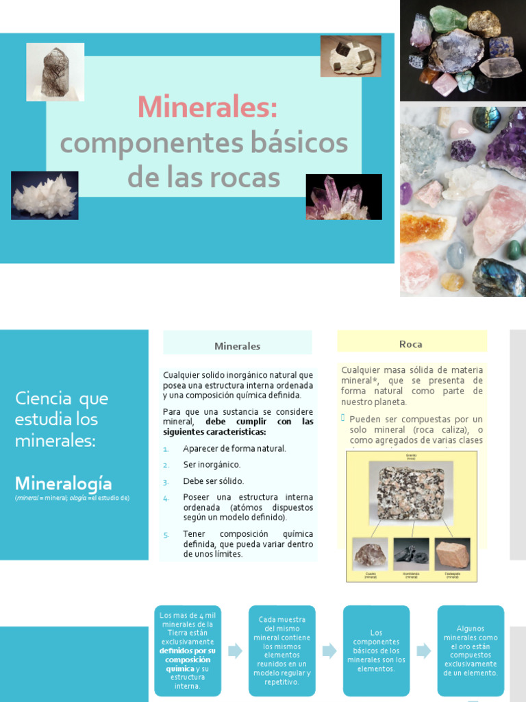 Características y Tipos de Minerales | PDF | Minerales | Roca (geología)
