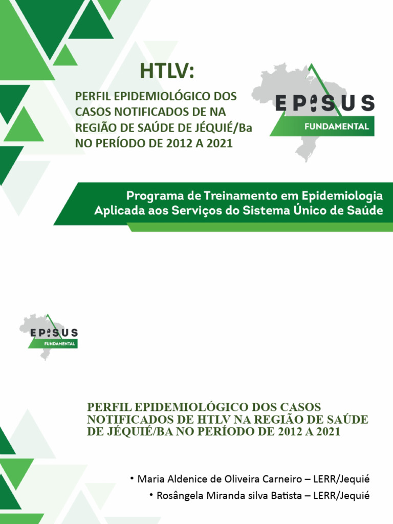 Epidemiologia do HTLV em Jequié (2012-2021) | PDF | Epidemiologia | Linfoma