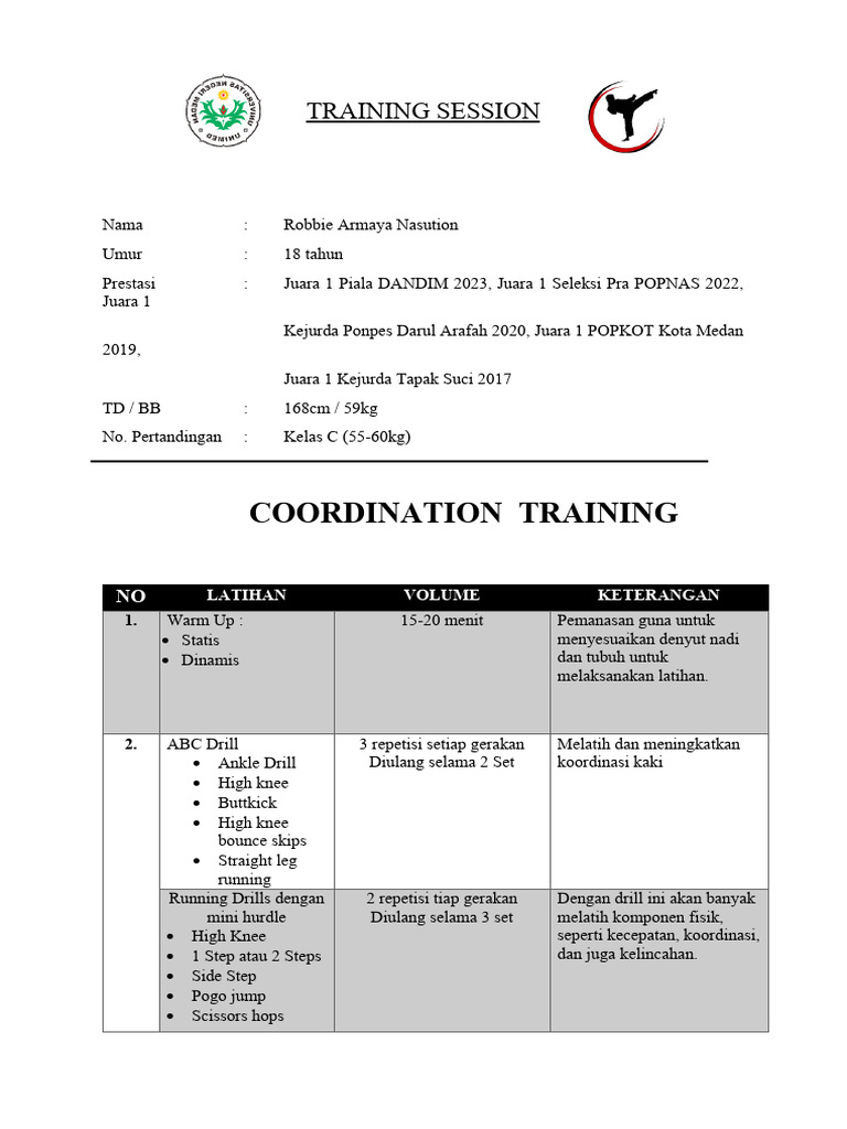 TRAINING SESSION Speed | PDF