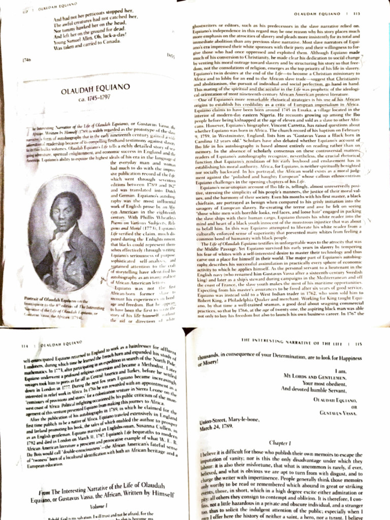 The Interesting Narrative of The Life of Olaudah Eqiano | PDF