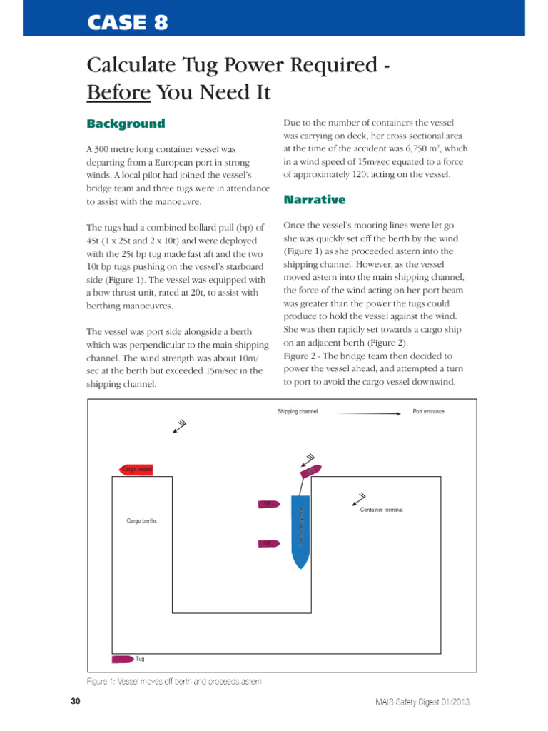 Calculate Tug Power - Container Vessel | PDF | Tugboat | Containerization