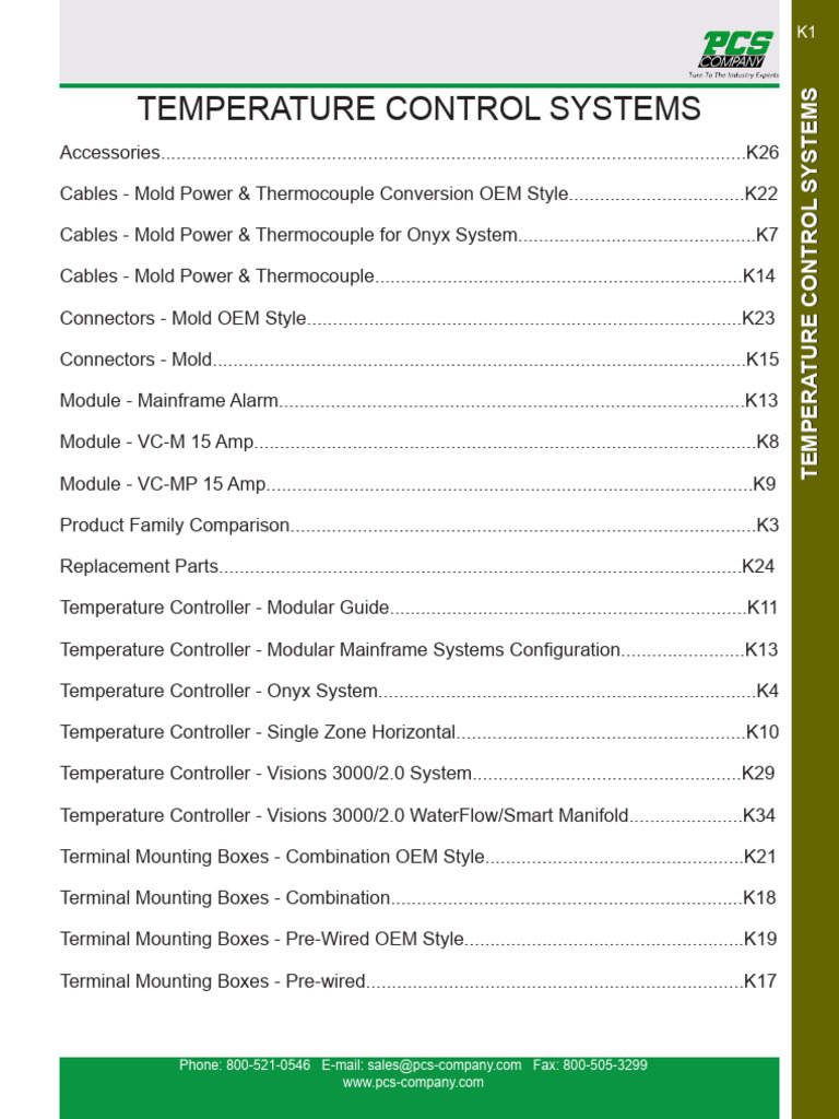 K Temperature Control Products1110 | PDF | Electrical Connector ...