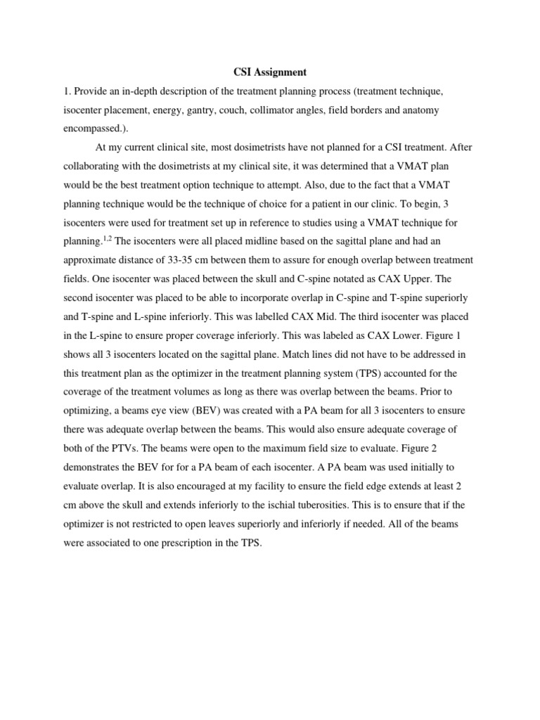 Csi Write Up | PDF | Radiation Therapy | Mathematical Optimization