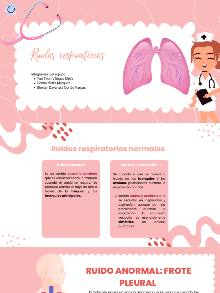 Ruidos Respiratorios | PDF | Pulmón | Medicina CLINICA