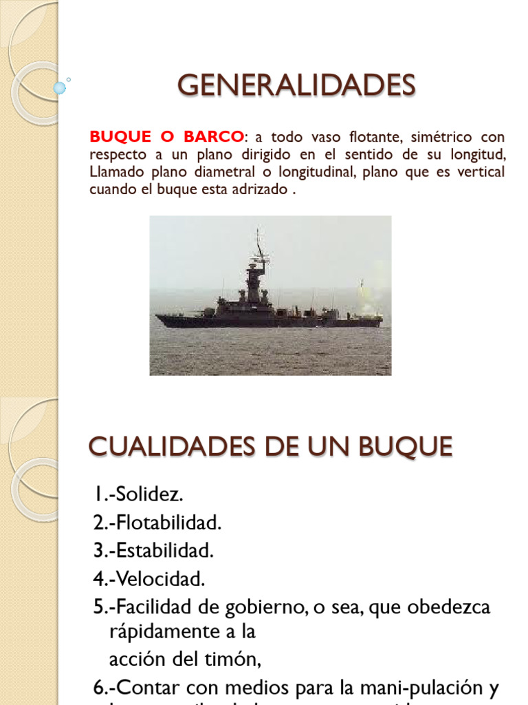 Estructura y elementos de un buque | PDF | Embarcación | Buques