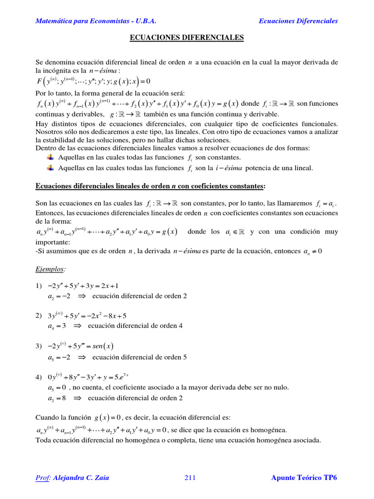 7 - Ecuac Diferenciales | PDF | Ecuaciones | Determinante