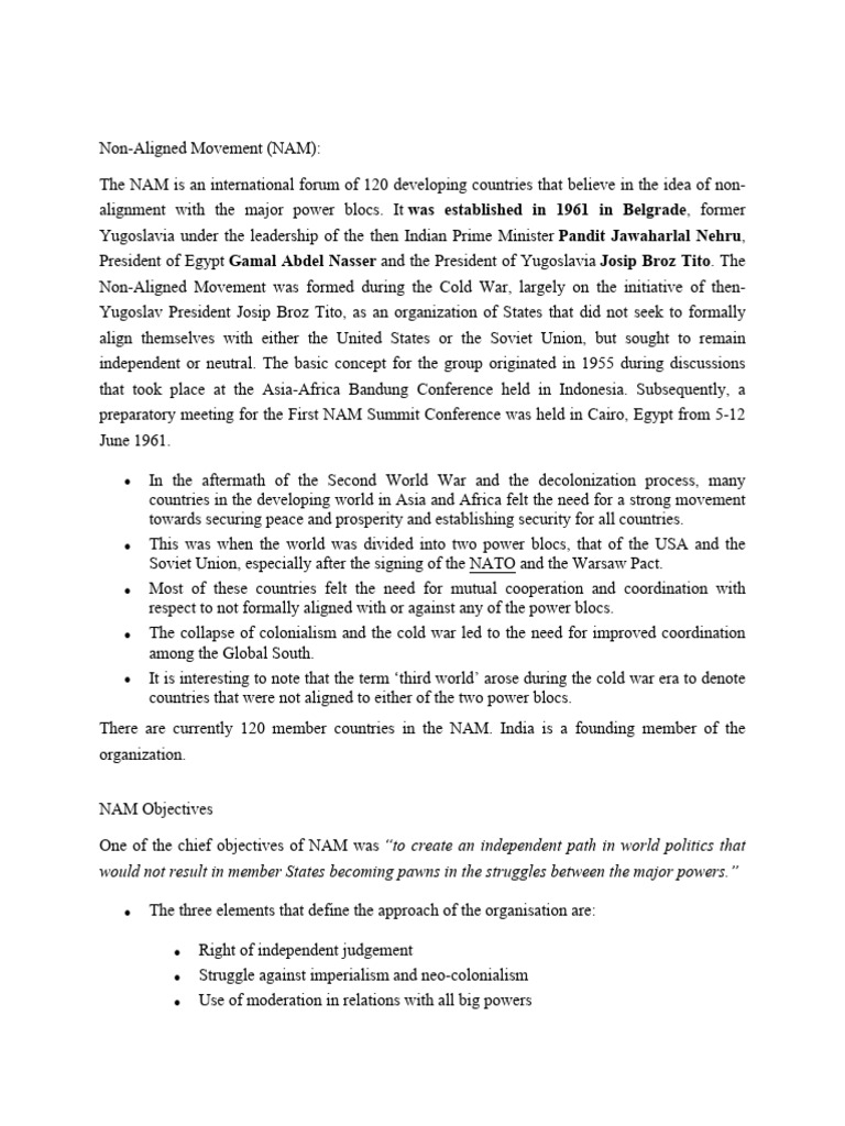 Nam Bridge and Macbridge | PDF | Non Aligned Movement | International ...