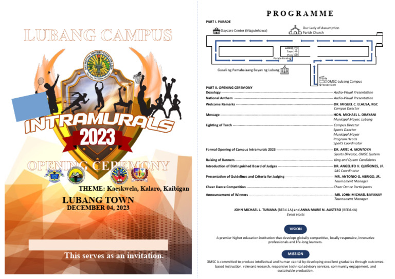 Intrams-2023-Opening Programme | PDF