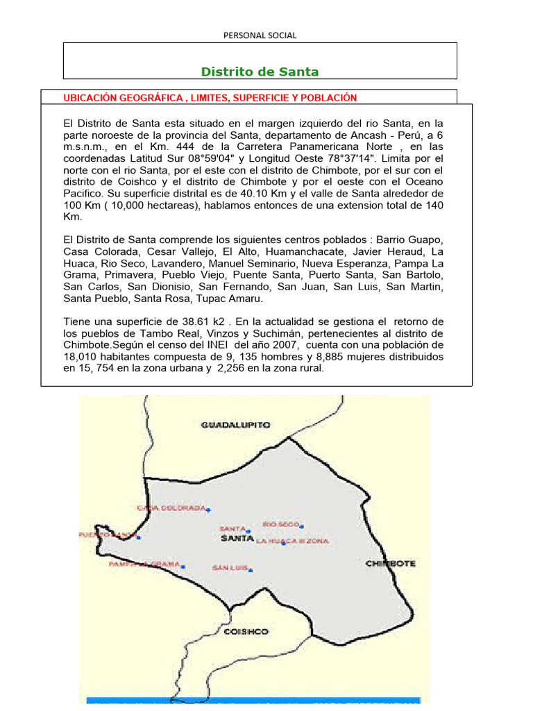 Distrito de Santa. MAPA | PDF
