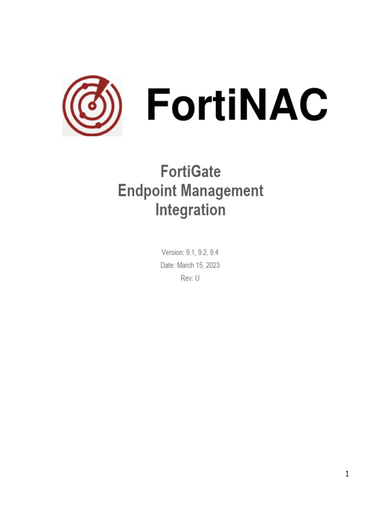 FortiNAC FortiGate Endpoint Management Integration Guide v9 | PDF ...