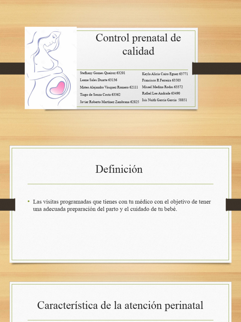 Control Prenatal de Calidad | PDF | El embarazo | Sangre