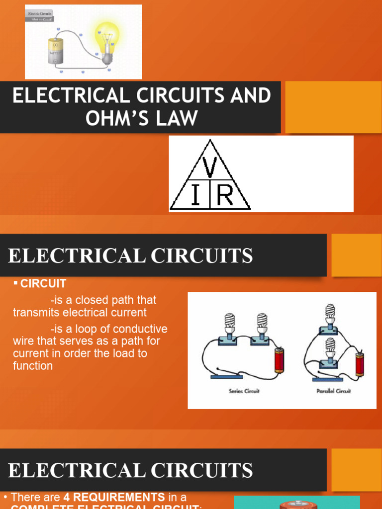 Lesson 3 Electrical Circuit and Ohm's Law Educere | PDF | Series And Parallel Circuits ...