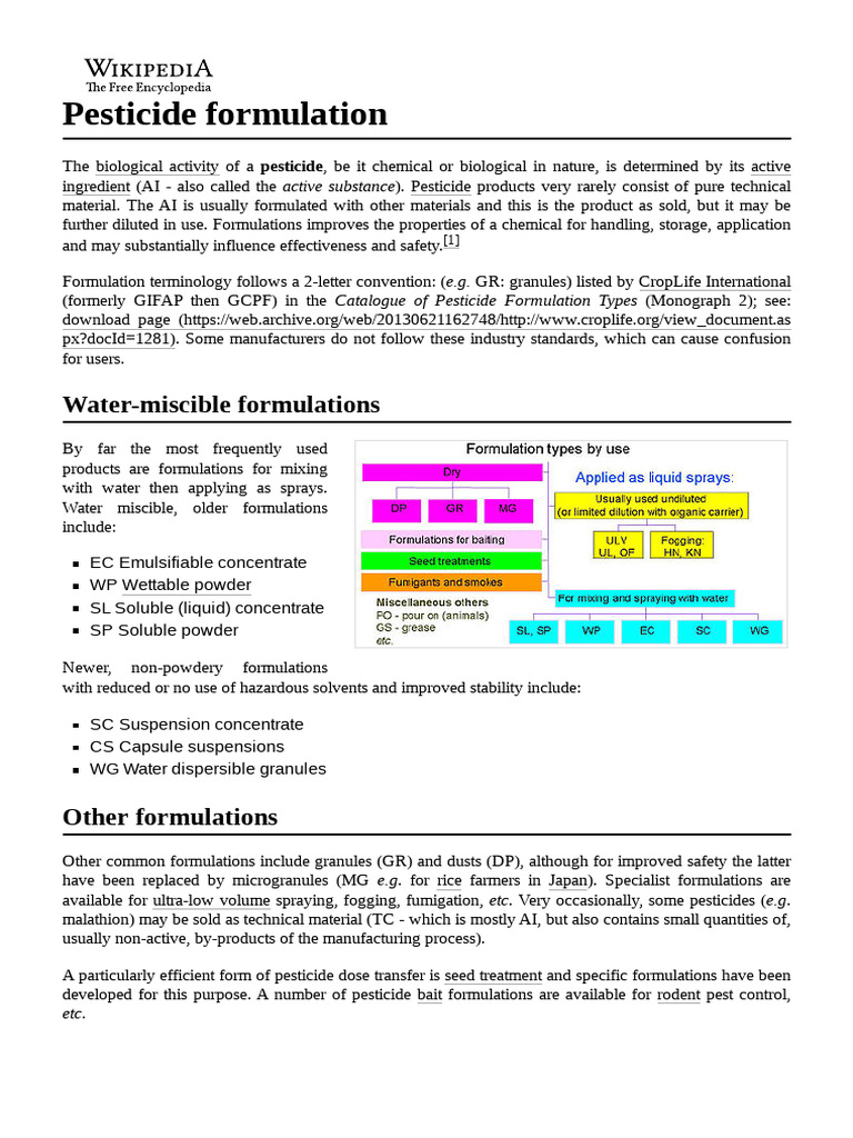 Pesticide Formulation | PDF | Pesticide | Chemistry