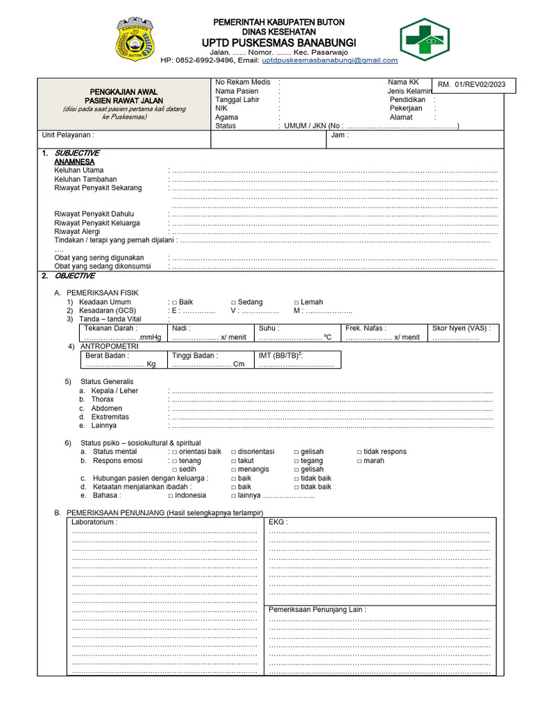 Form Rawat Jalan | PDF