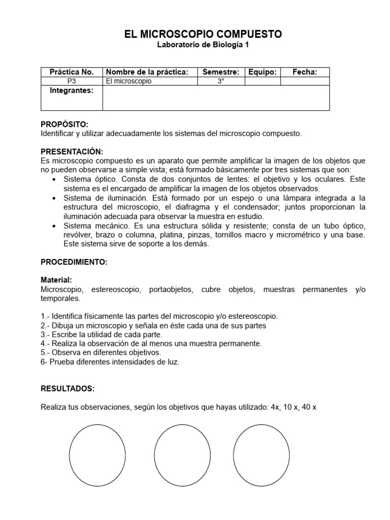 Práctica El Microscopio Escolar | PDF | Ciencia y matemáticas | Informática
