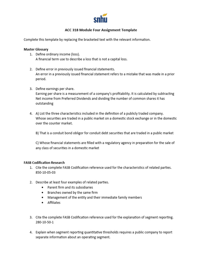 ACC 318 Financial Reporting Glossary | PDF | Securities (Finance ...