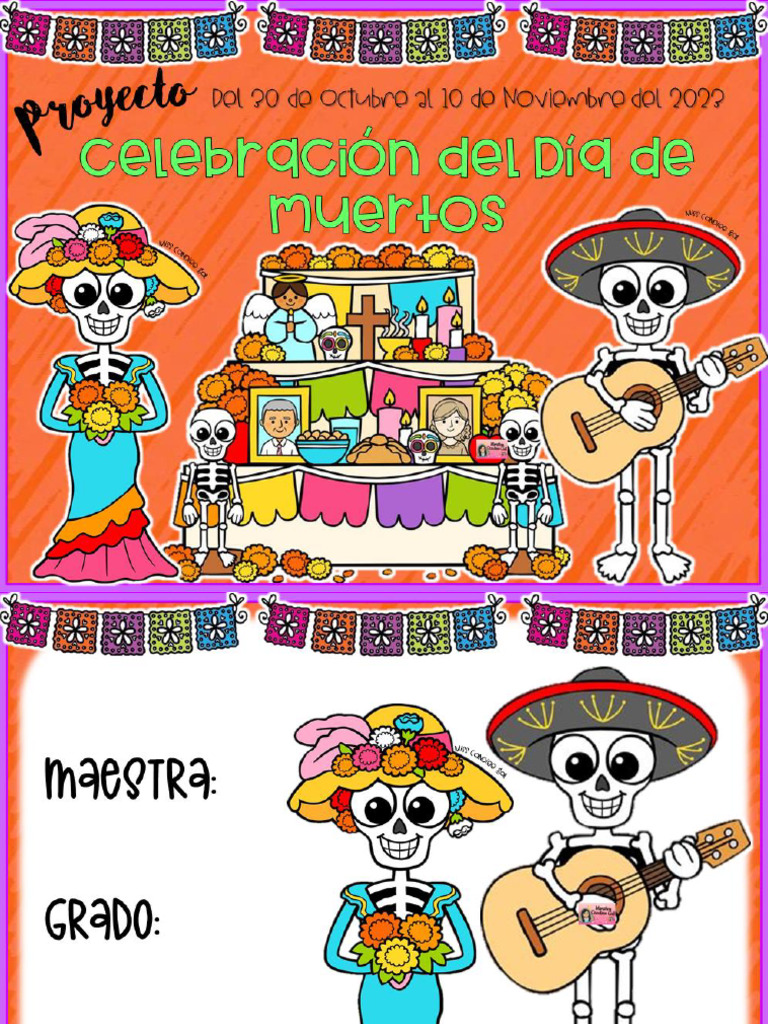 Proyecto Día de Muertos Escolar | PDF | Aprendizaje | Grabado