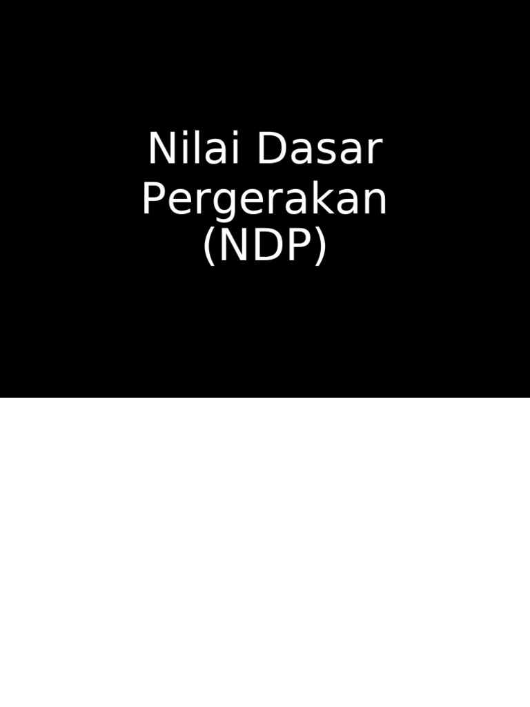 Nilai Dasar Pergerakan Mapaba | PDF
