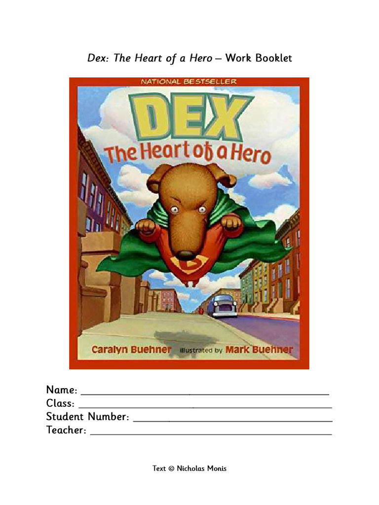 Dex The Heart of A Hero Work Booklet - Monis | PDF