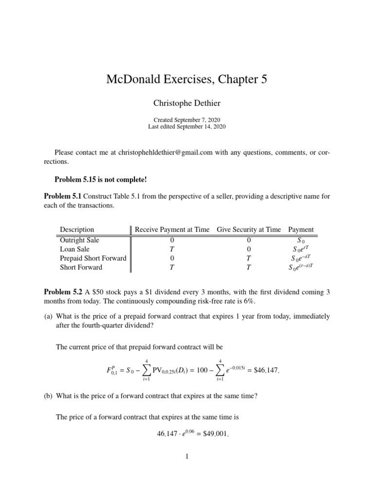 McDonald Chapter5 | PDF | Futures Contract | Short (Finance)