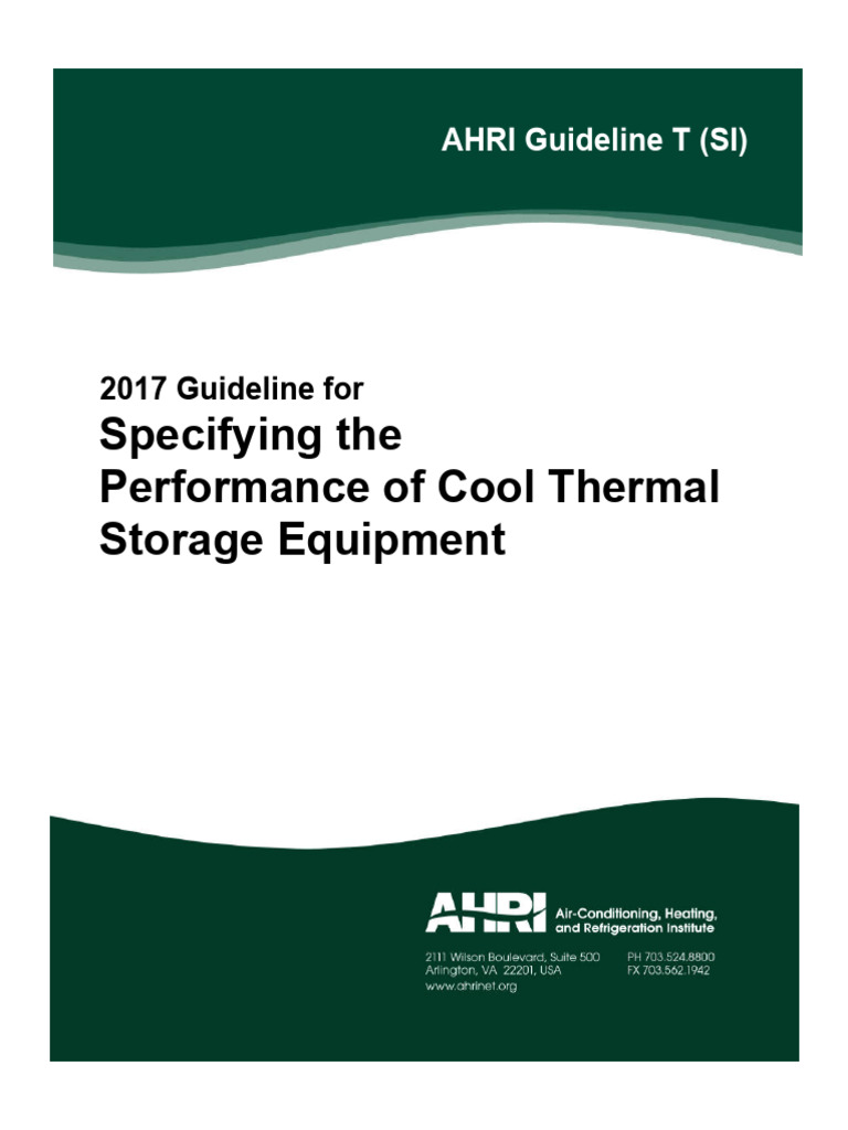 AHRI Guideline-T-SI 2017 | PDF | Heat | Coolant