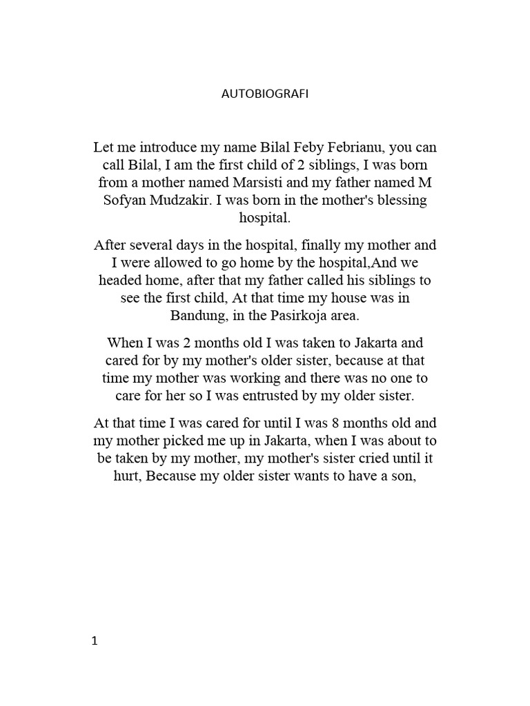Autobiografi B Inggris Pdf Prayer