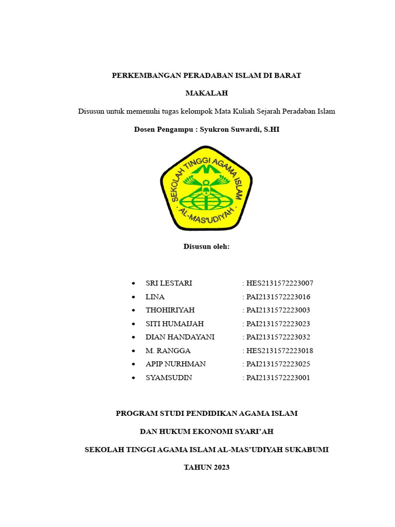 Perkembangan Peradaban Islam Di Barat Kel 1 | PDF | Politik | Sejarah