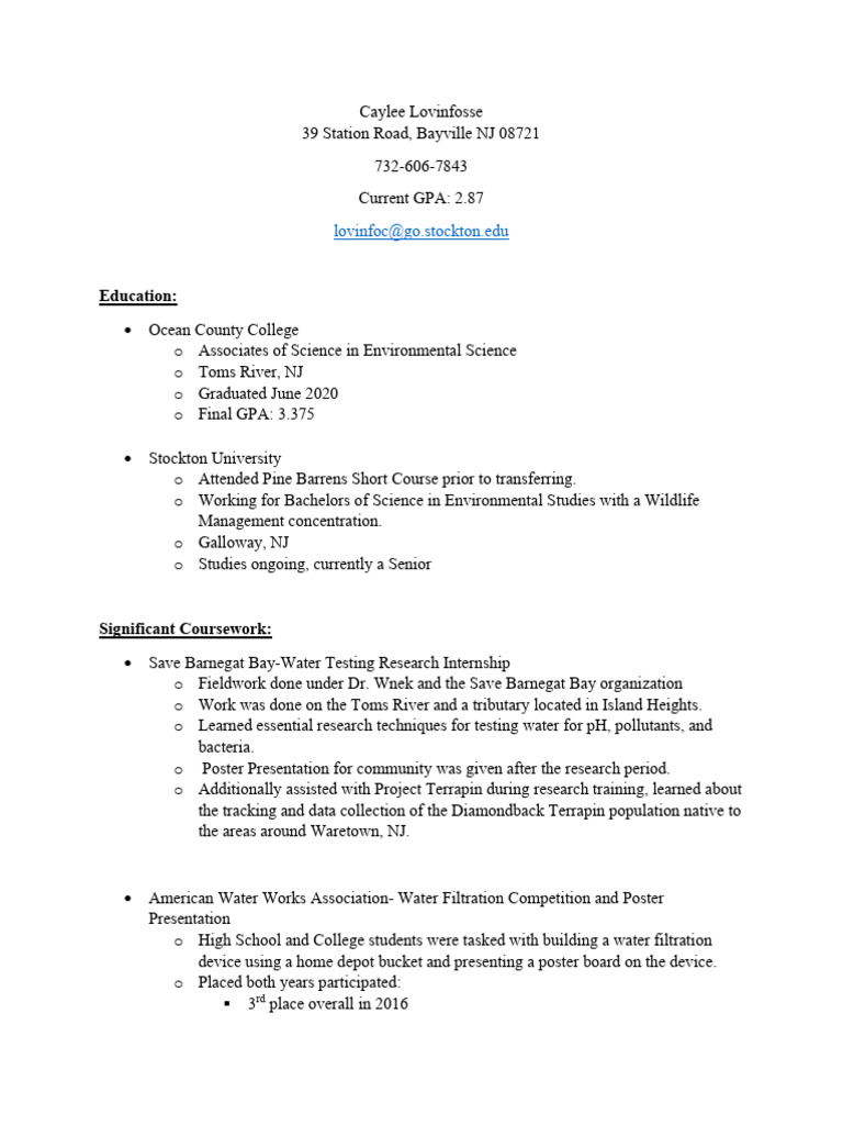 Resume 2023 | PDF | Earth Sciences