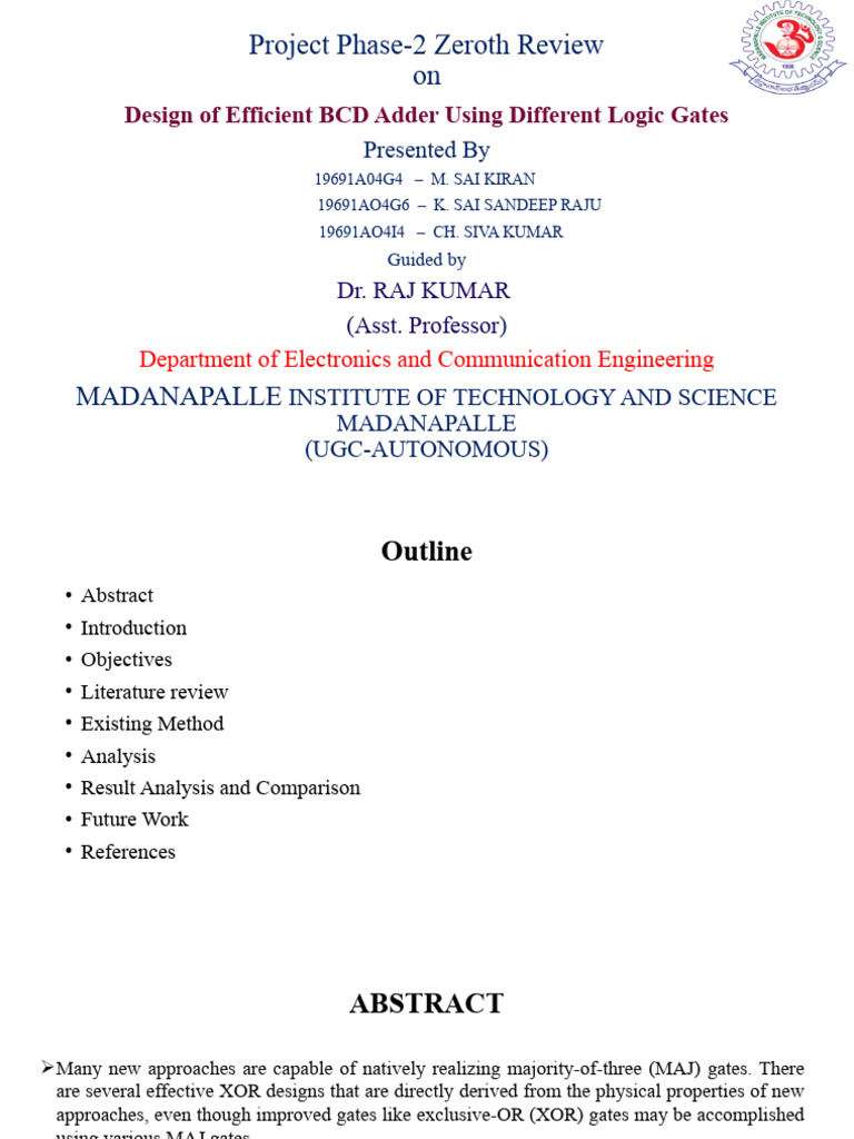 PPT 0 | PDF | Binary Coded Decimal | Logic Gate