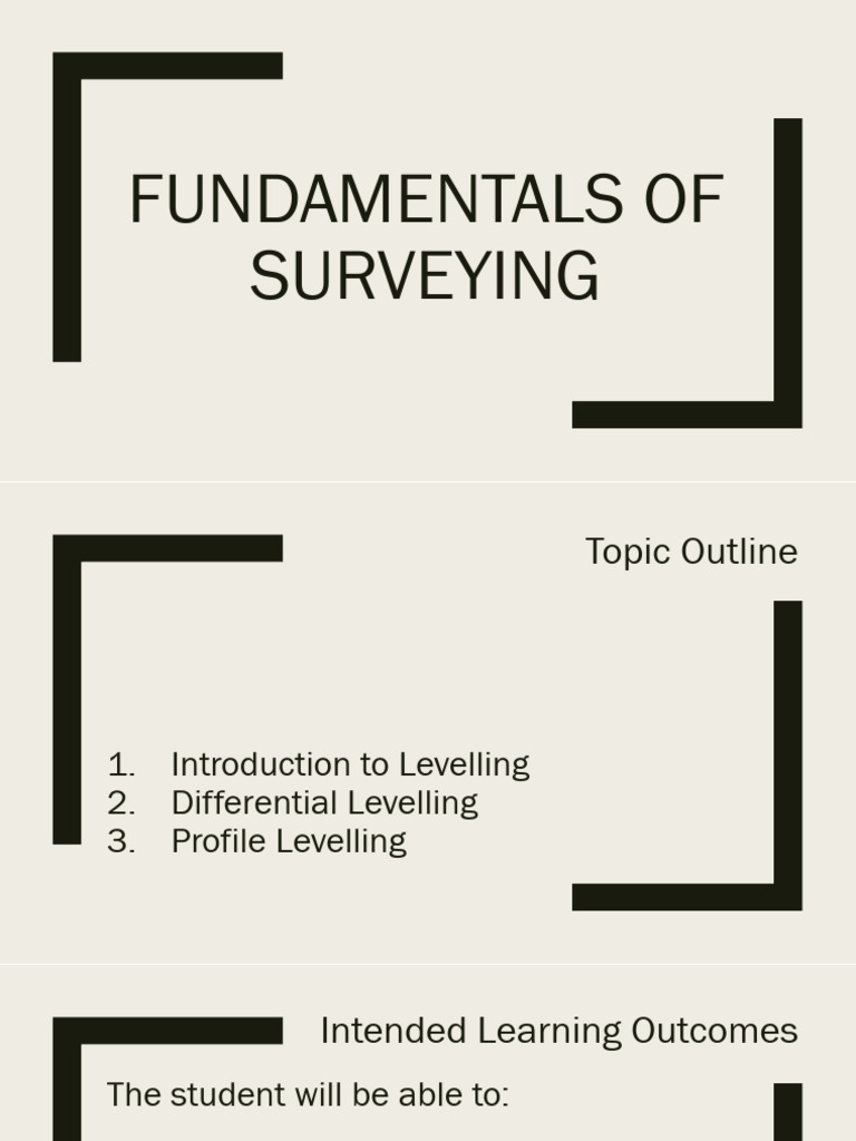 Introduction To Levelling | PDF | Surveying | Metrology Introduction To Levelling | PDF | Surveying | Metrology