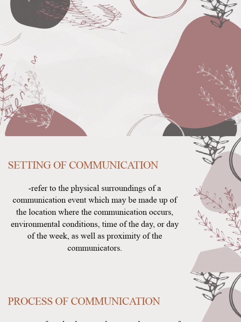 Communication Settings Explained | PDF | Communication | Community
