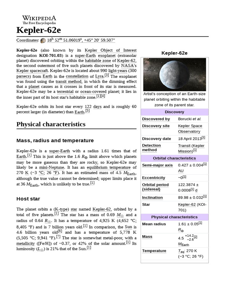 Kepler 62e | PDF | Substellar Objects | Planemos