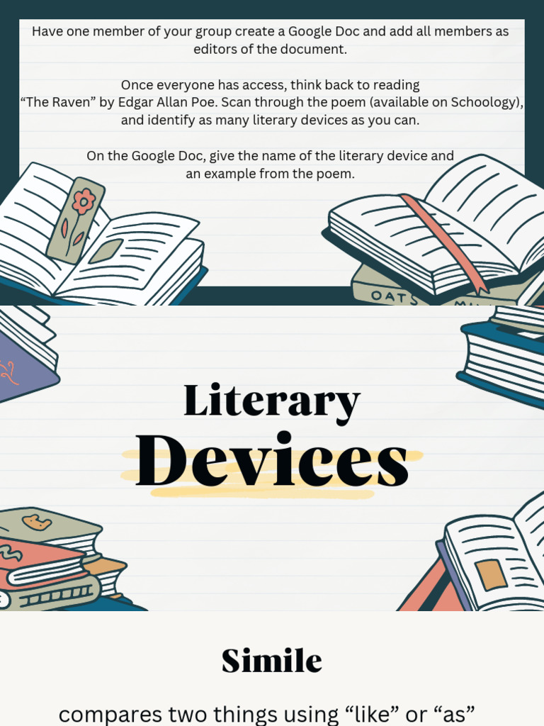 Literary Devices Slides | PDF | Poetry | Poetic Devices