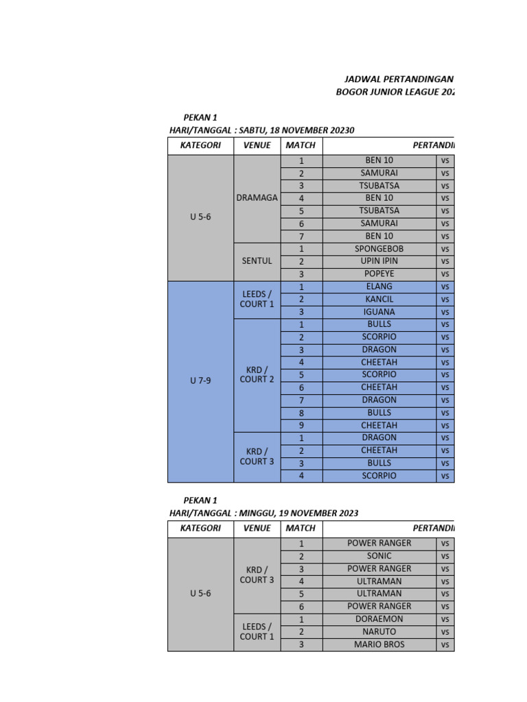 Jadwal Paling Fix | PDF