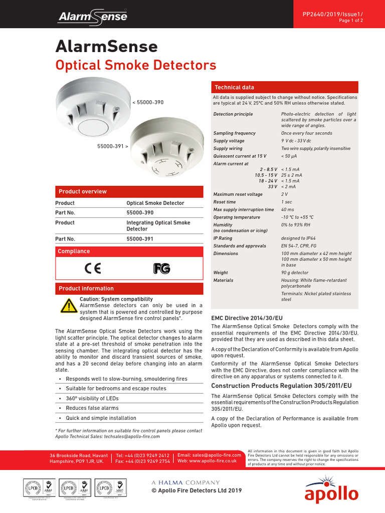 AlarmSense Smoke Detector Guide | PDF | Electrodynamics | Optics