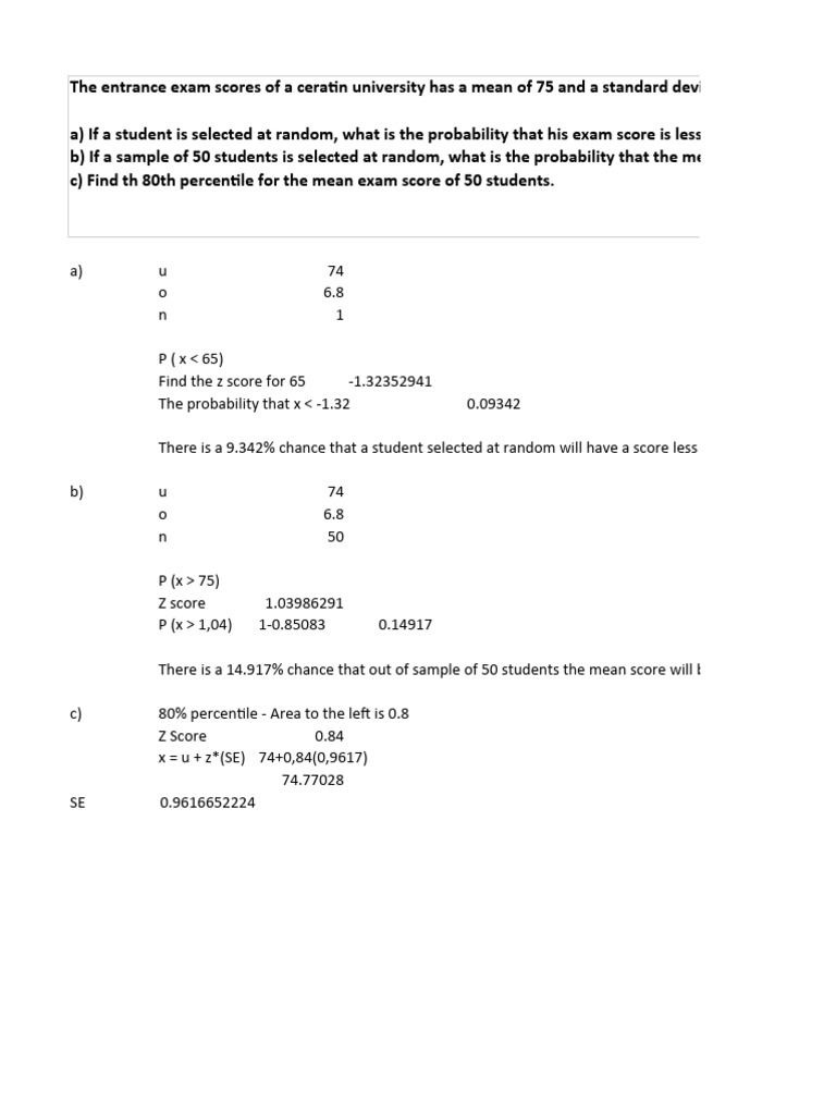 Sampling and CI Practice | PDF | Confidence Interval | Standard Deviation