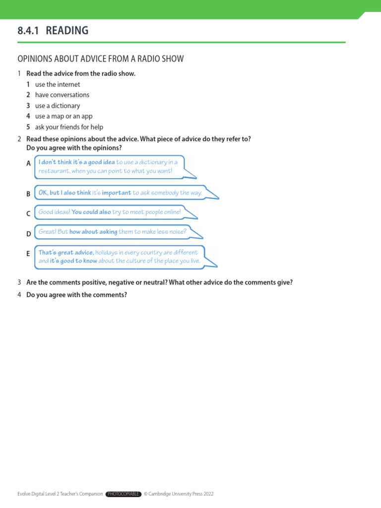 Evolve Digital Level 2 Worksheets 8.4.1 | PDF