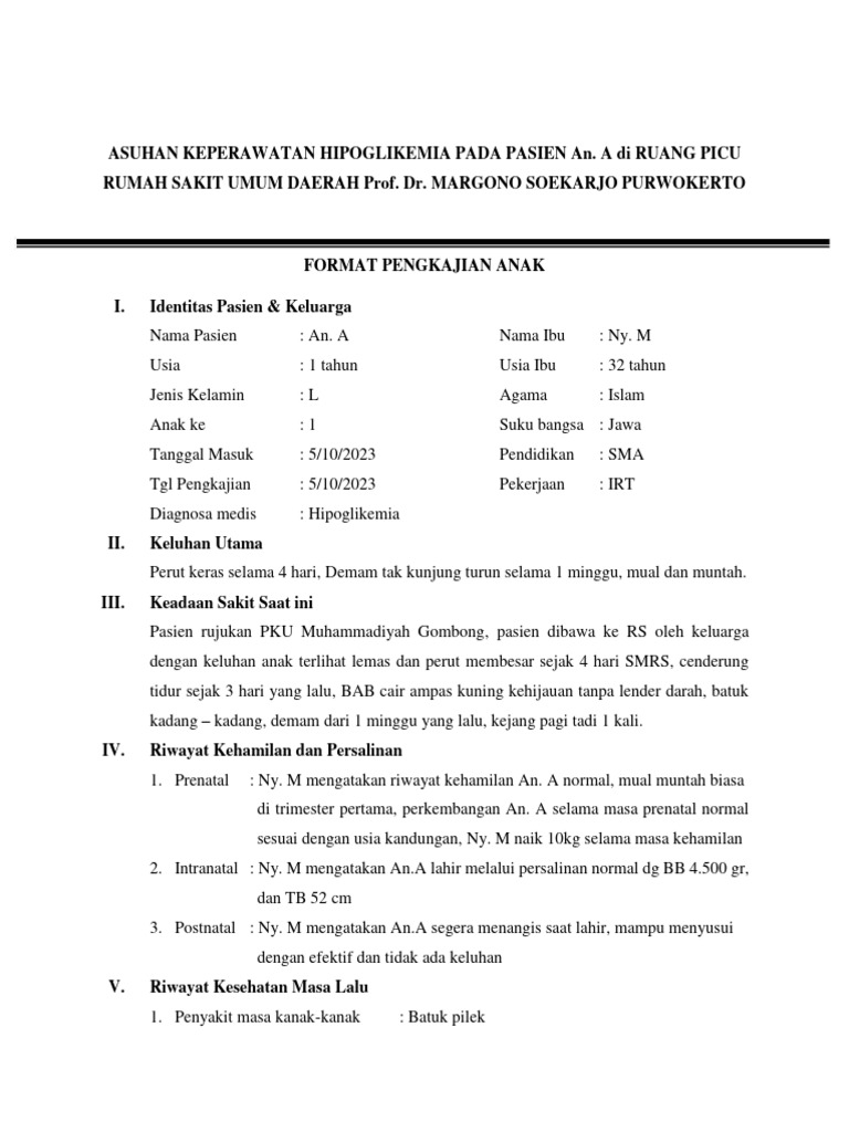 Askep Hipoglikemi Picu Hasna Fiks | PDF | Pengembangan Diri | Sains & Matematika