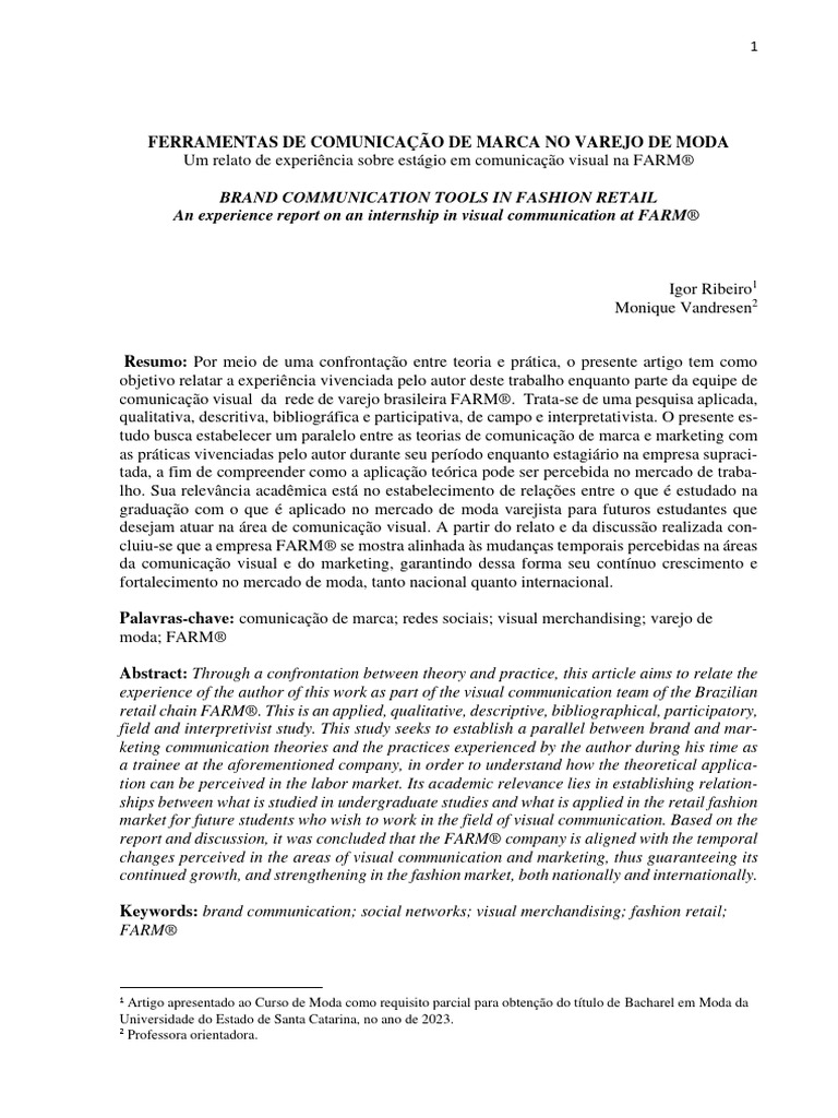 TCC Igor Ribeiro | PDF | Marca | Comunicação