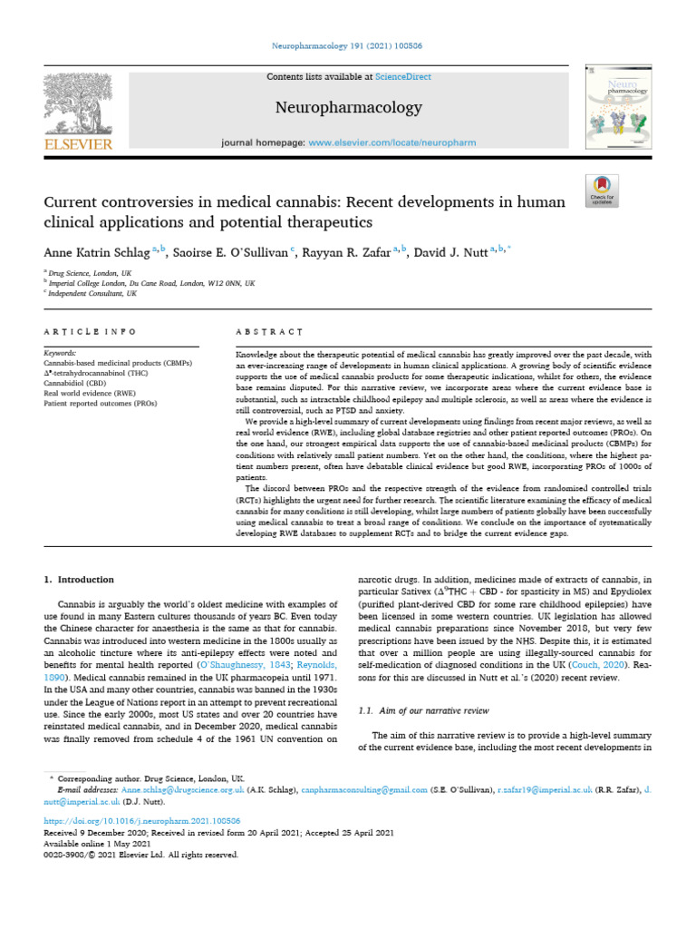 Neurol | PDF | Medical Cannabis | Medicine