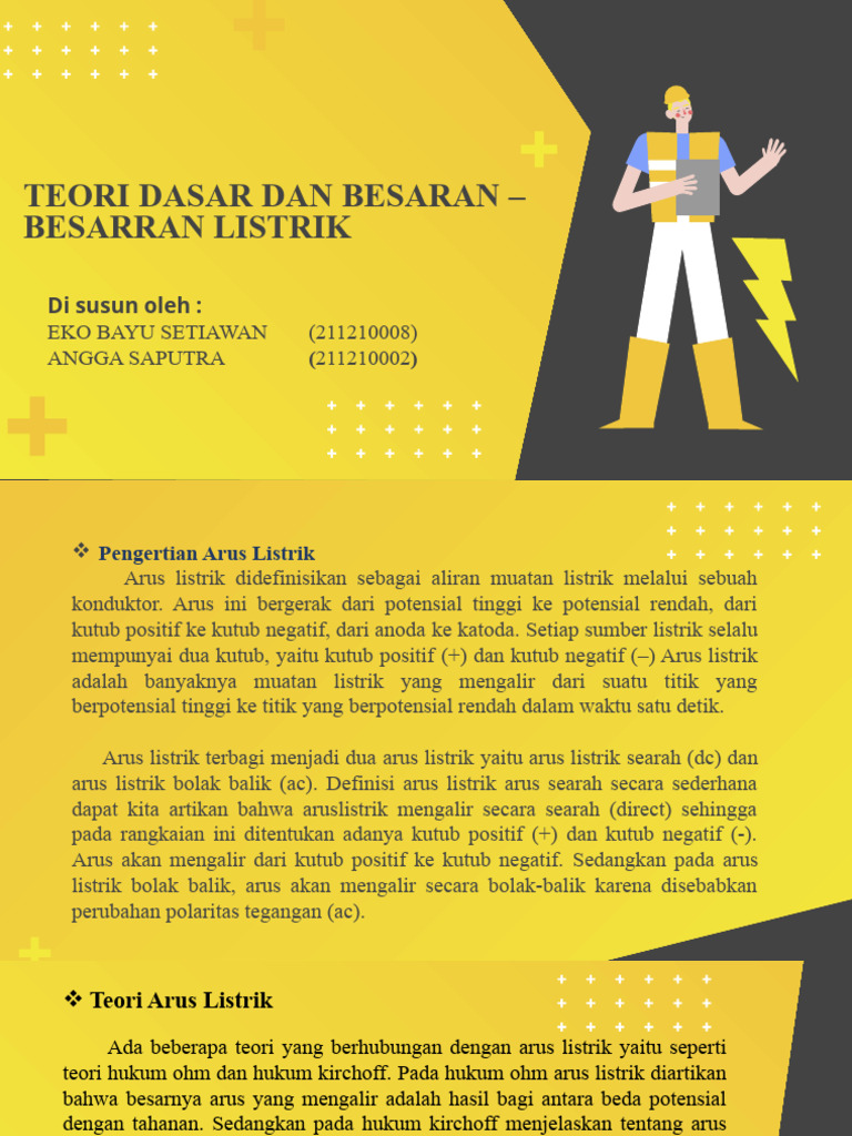 Besaran - Besaran Arus Listrik | PDF | Metode & Bahan Ajar | Sains ...