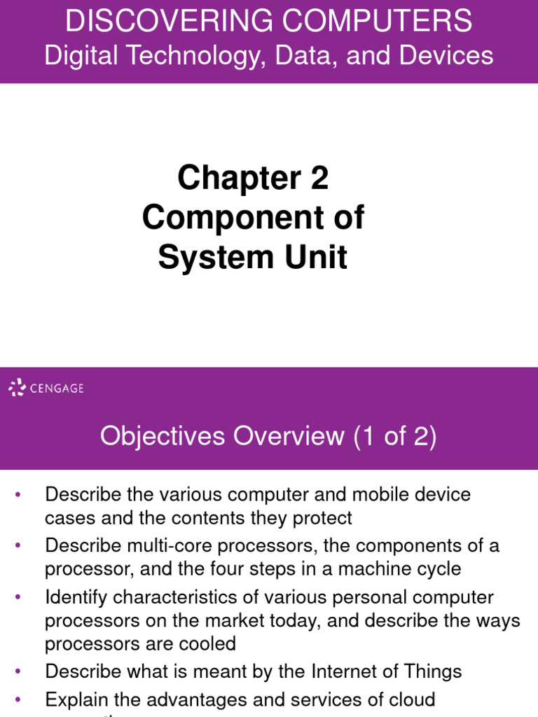 Chapter 2 Component Of The System Unit Pdf Random Access Memory Central Processing Unit