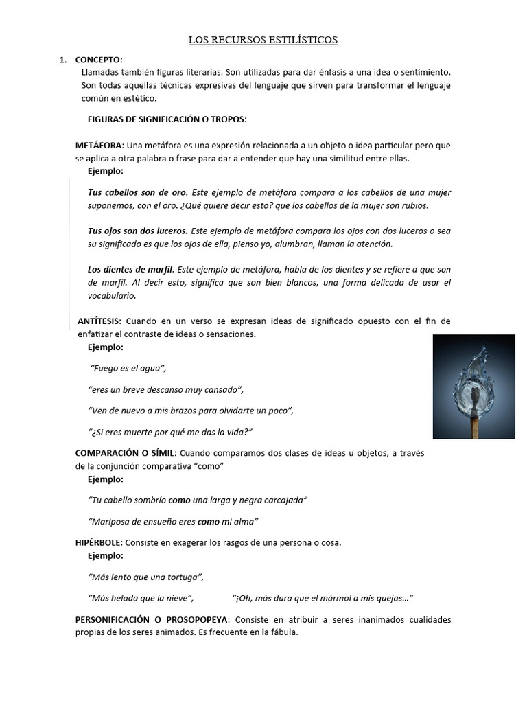 Recursos Estilísticos y Figuras Literarias | PDF | Metáfora