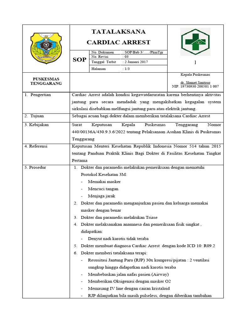 Tatalaksana Cardiac Arrest | PDF