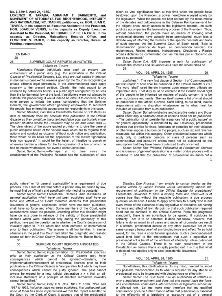 Persons Cases Batch 1 | PDF | Mandamus | Decree