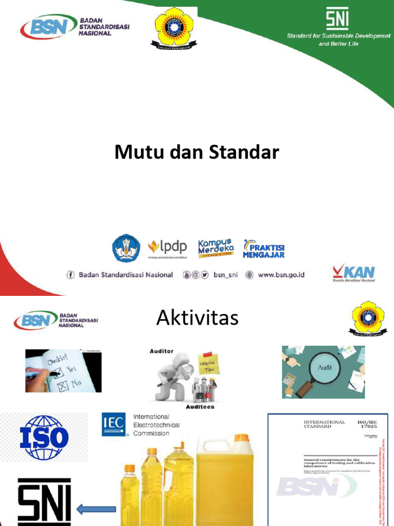 Materi 1-5 Regulasi Dan Standarisasi Mutu | PDF